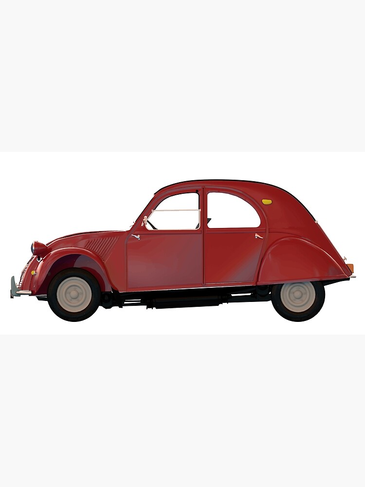 "2CV deux chevaux red version" Art Print for Sale by PeterADesign ...
