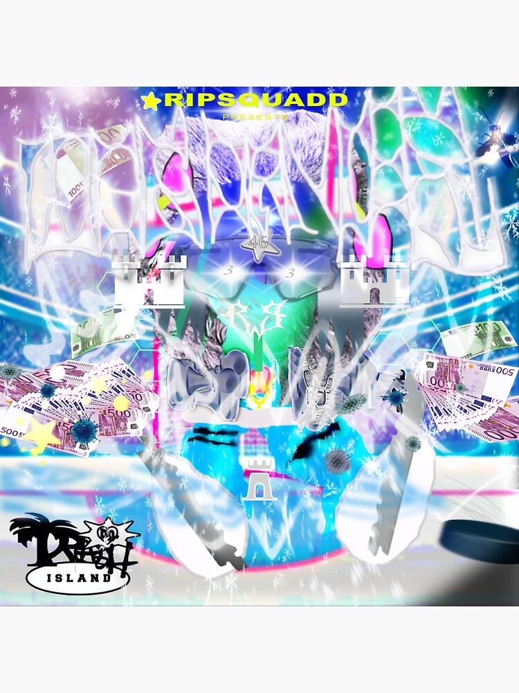 "Bladee Icedancer Cover art" Sticker by Bruhm0ment | Redbubble