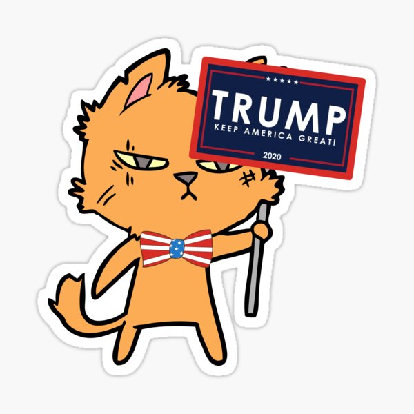"CATS FOR TRUMP" Sticker for Sale by JessyCuba | Redbubble