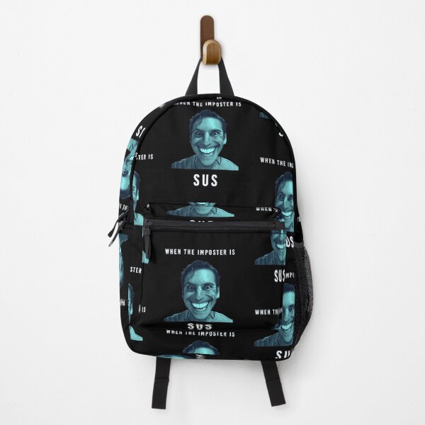 "When the impostor is Sus! Black" Backpack for Sale by Rzera- | Redbubble