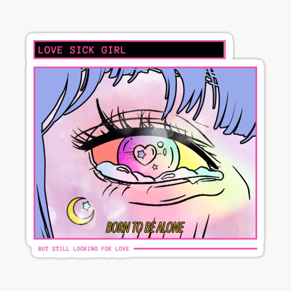 "Love Sick Girl" Sticker for Sale by Kheruinc | Redbubble
