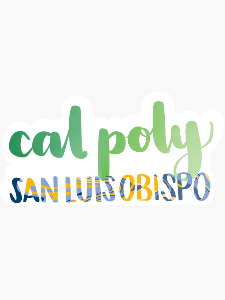 "Cal Poly" Sticker by emchanstickers | Redbubble
