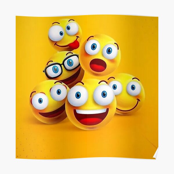 "HAPPY EMOJI" Poster for Sale by Thirupathi2009 | Redbubble