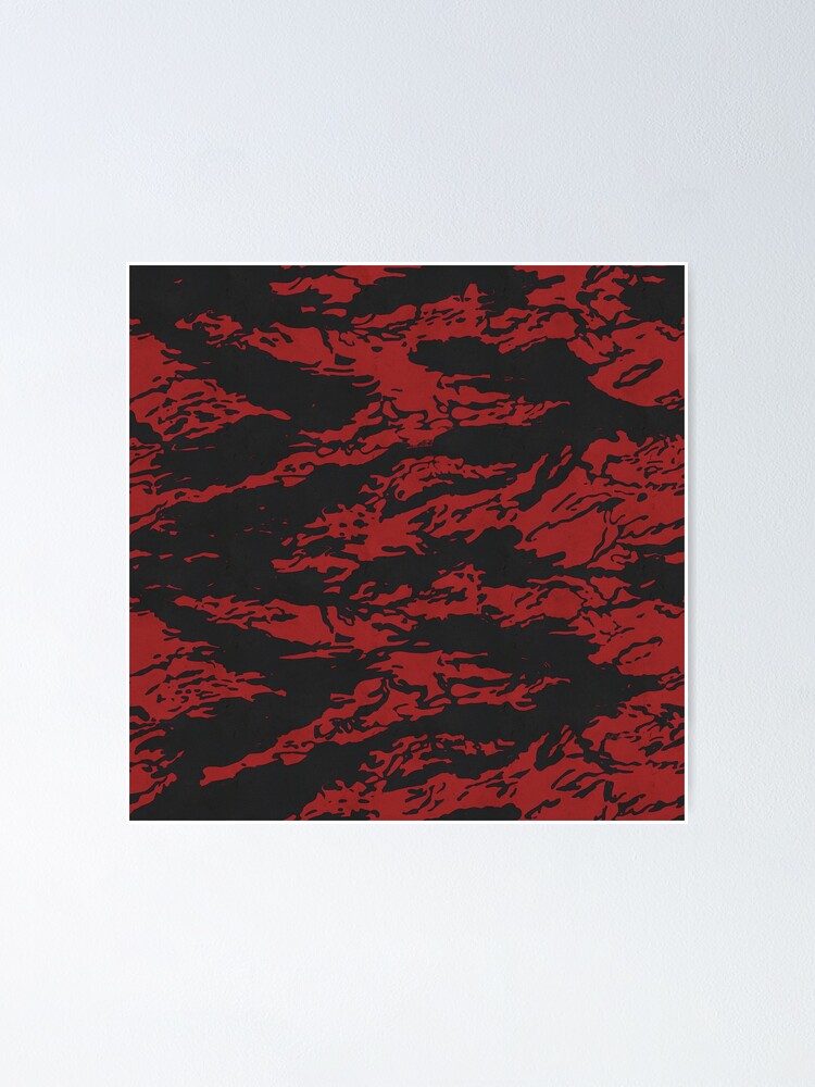 "Red Tiger Camo" Poster for Sale by jdotrdot712 | Redbubble
