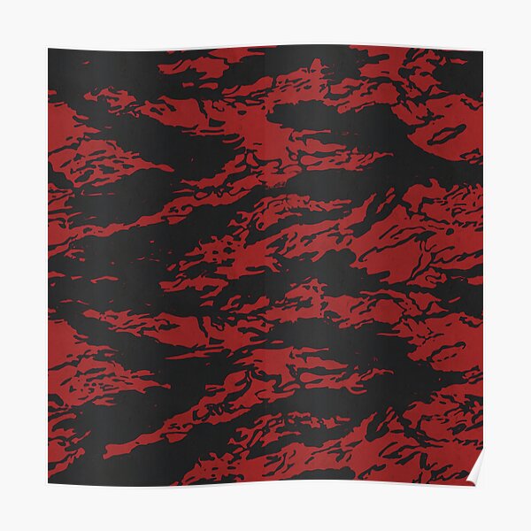 "Red Tiger Camo" Poster for Sale by jdotrdot712 | Redbubble