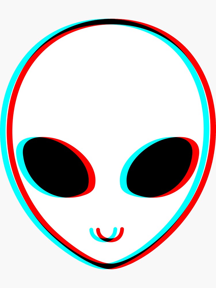 "Trippy Alien" Sticker for Sale by Hallart | Redbubble