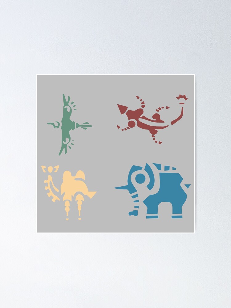 "Divine Beasts" Poster by sosajocelyn | Redbubble