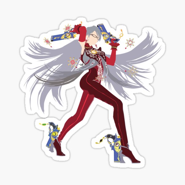 "Bayonetta Red" Sticker for Sale by GeekBass | Redbubble