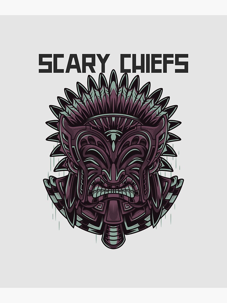 "SCARY CHIEFS" Sticker for Sale by AladdinMktgs | Redbubble