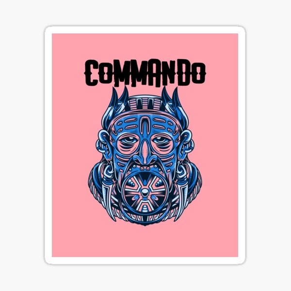 "COMMANDO" Sticker for Sale by AladdinMktgs | Redbubble