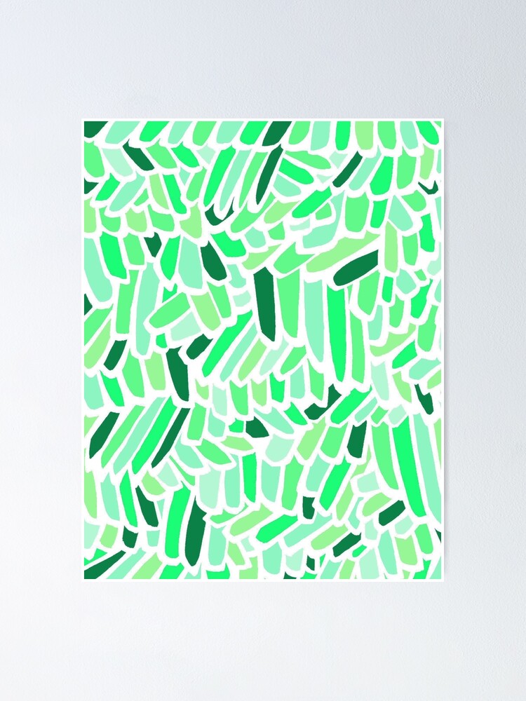 "Fantastical Neon Green Color Collage" Poster by Korroby | Redbubble