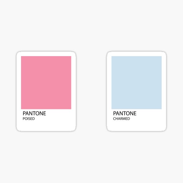 "POISED AND CHARMED PANTONE" Sticker for Sale by ParisBach | Redbubble