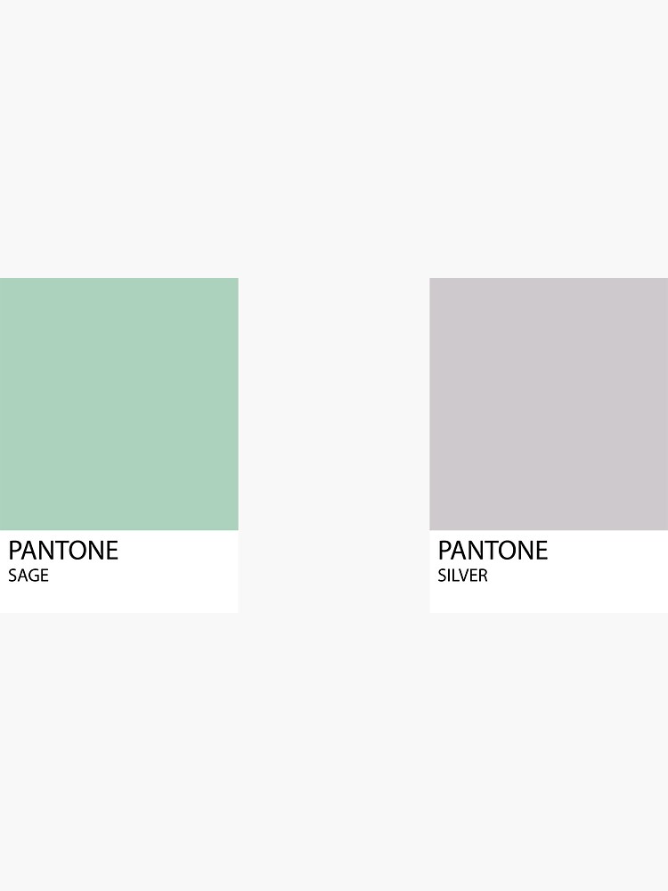 "SAGE AND SILVER PANTONE" Sticker for Sale by ParisBach | Redbubble