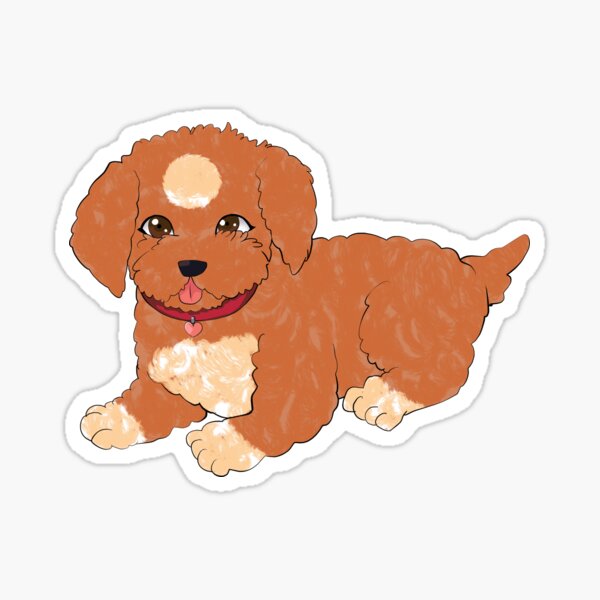 "Cute Toy Poodle" Sticker by Basil-the-bear | Redbubble
