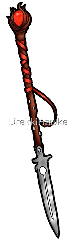 "Staff of Parthalan Red" by DrekkiHawke | Redbubble
