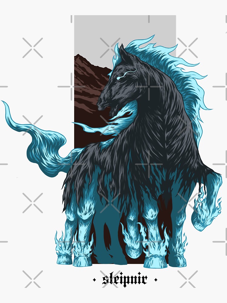 "Sleipnir" Sticker for Sale by okefadel | Redbubble