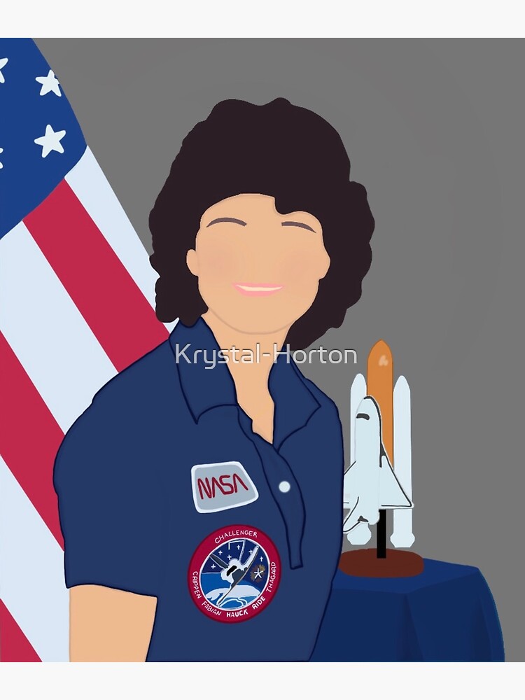 "Sally Ride Digital Drawing" Sticker for Sale by Krystal-Horton | Redbubble