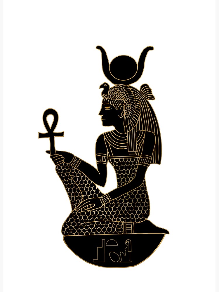 "Isis Egyptian Goddess Gold Lineart" Poster for Sale by Samijladesign ...