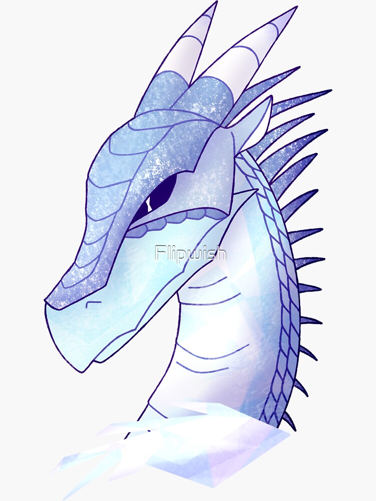 "Icewing Dragon - Wings of Fire" Sticker for Sale by Flipwish | Redbubble