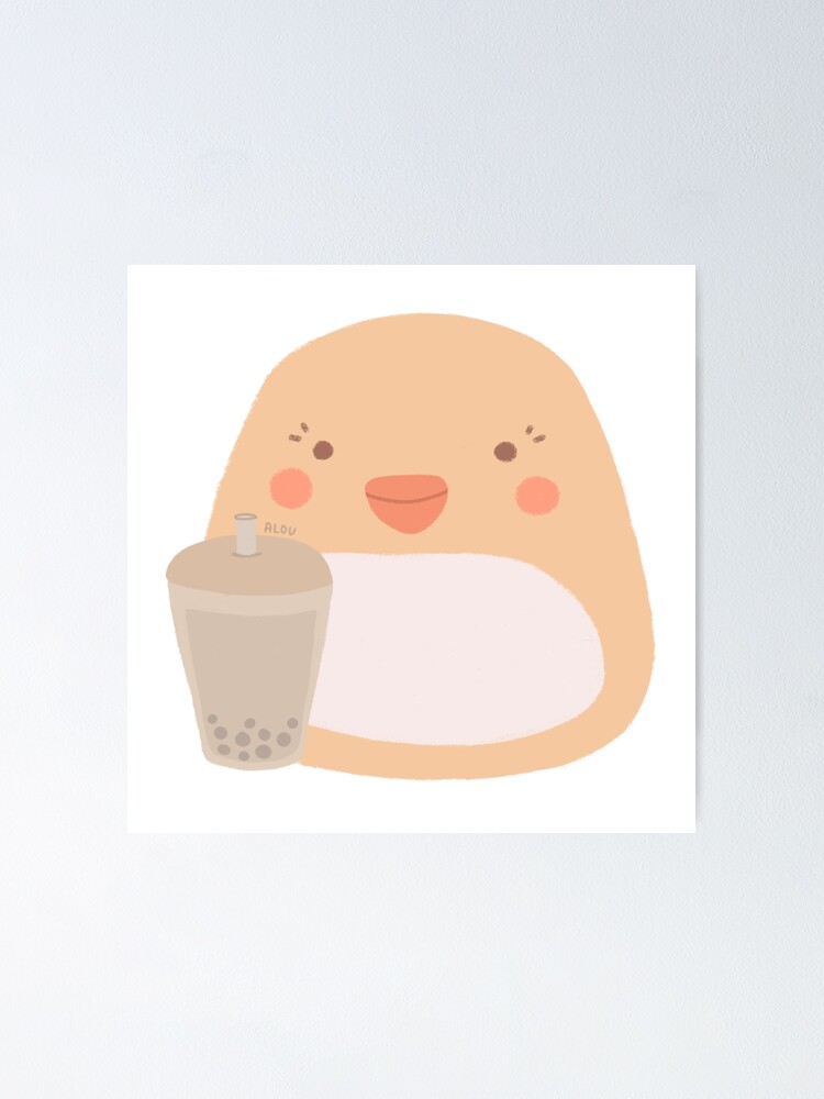 "Mochi Chick with Boba" Poster for Sale by aaalou | Redbubble