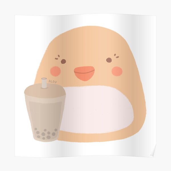"Mochi Chick with Boba" Poster for Sale by aaalou | Redbubble