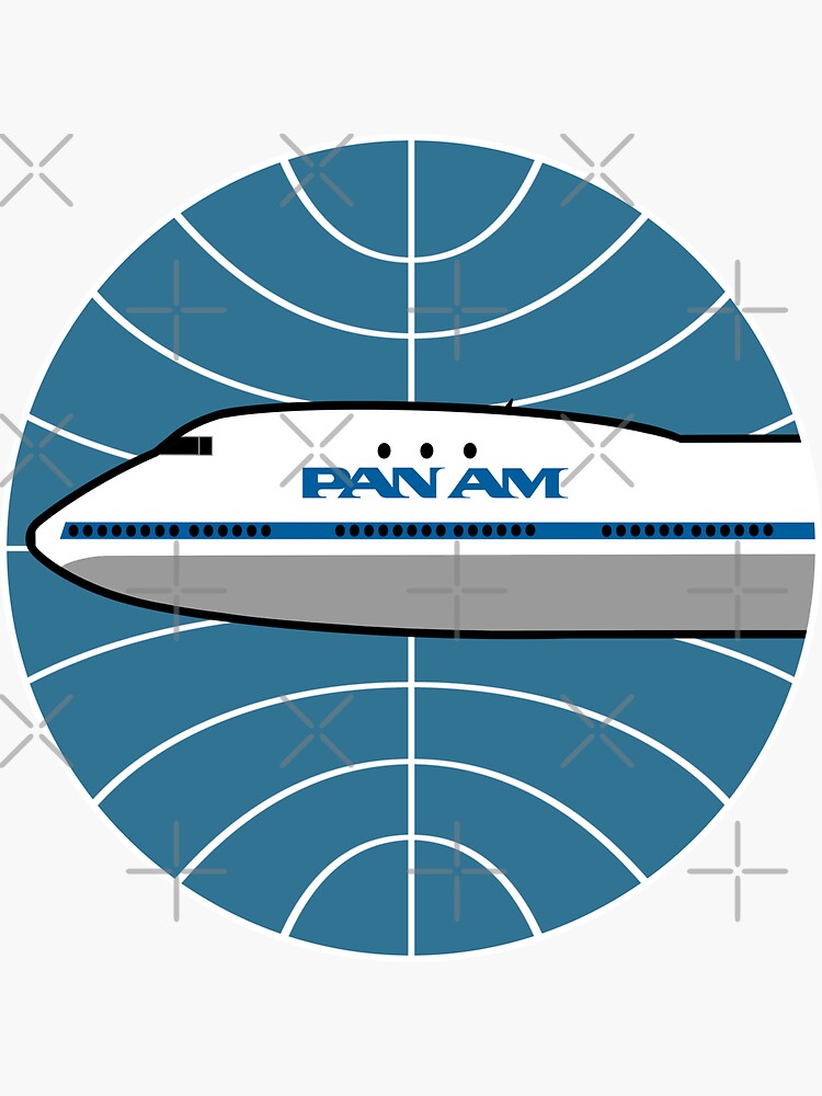"Pan Am 747" Sticker for Sale by 747fan | Redbubble