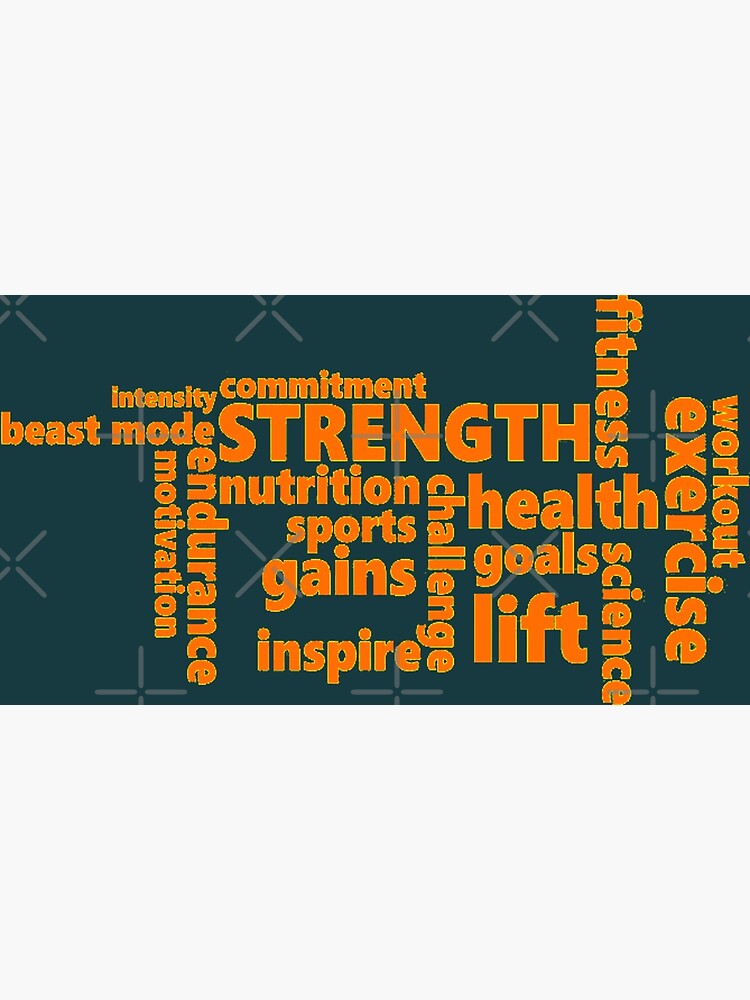 "Strength Word Cloud Lettering Creativity Text Arts Quotes" Poster for ...