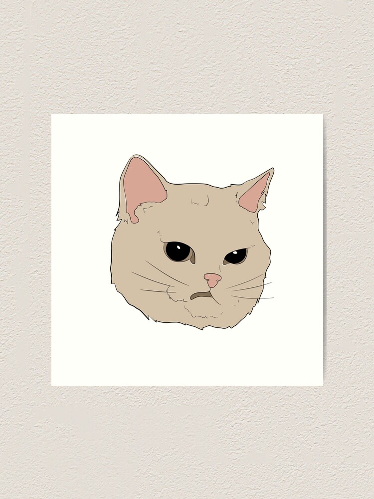 "Disgusted Cat Meme" Art Print for Sale by L-monade | Redbubble