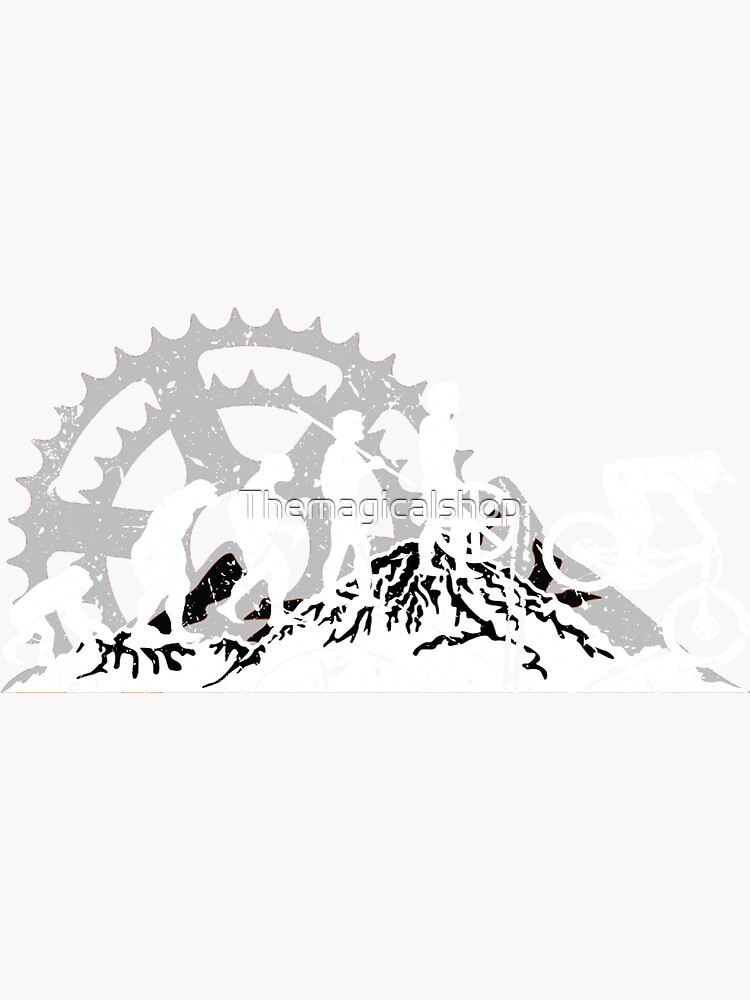 "Evolution Downhill Mountain Bike MTB Mountain Biking " Sticker for ...