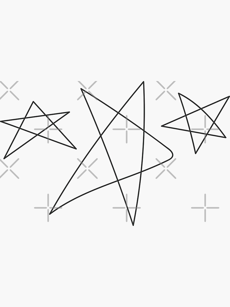 "3 stars white background color" Sticker for Sale by RayL0N3L4 | Redbubble