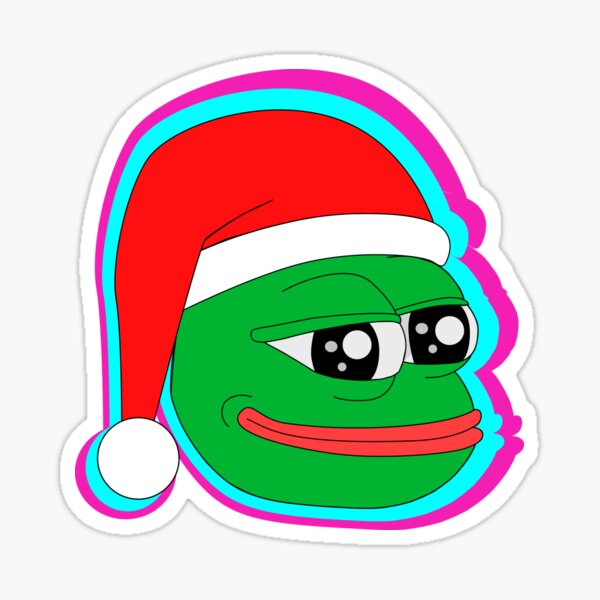 "Santa Pepe the Frog" Sticker for Sale by nikkobonz | Redbubble