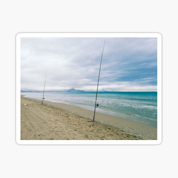 "Fishing rods" Sticker for Sale by brave-traveller | Redbubble
