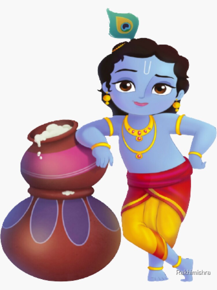 "Krishna" Sticker for Sale by Rakhimishra | Redbubble