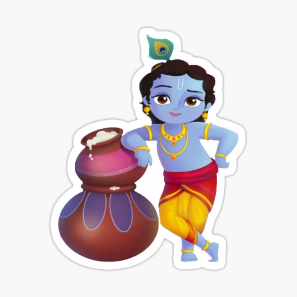 "Krishna" Sticker for Sale by Rakhimishra | Redbubble