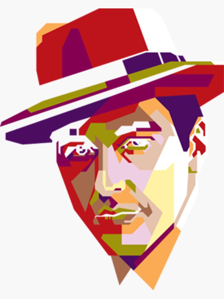 "Al Pacino painting color" Sticker by SamBagley | Redbubble