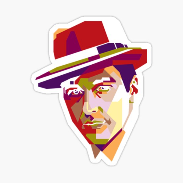 "Al Pacino painting color" Sticker by SamBagley | Redbubble