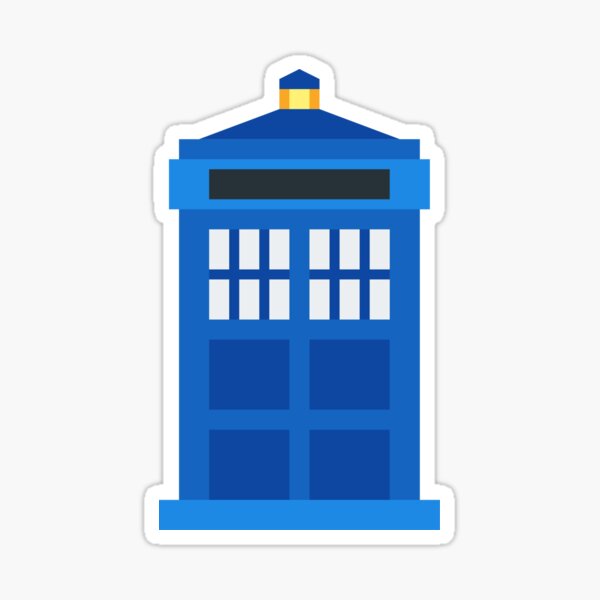 "English blue Police Box Phone Booth" Sticker by bubble-bulb | Redbubble