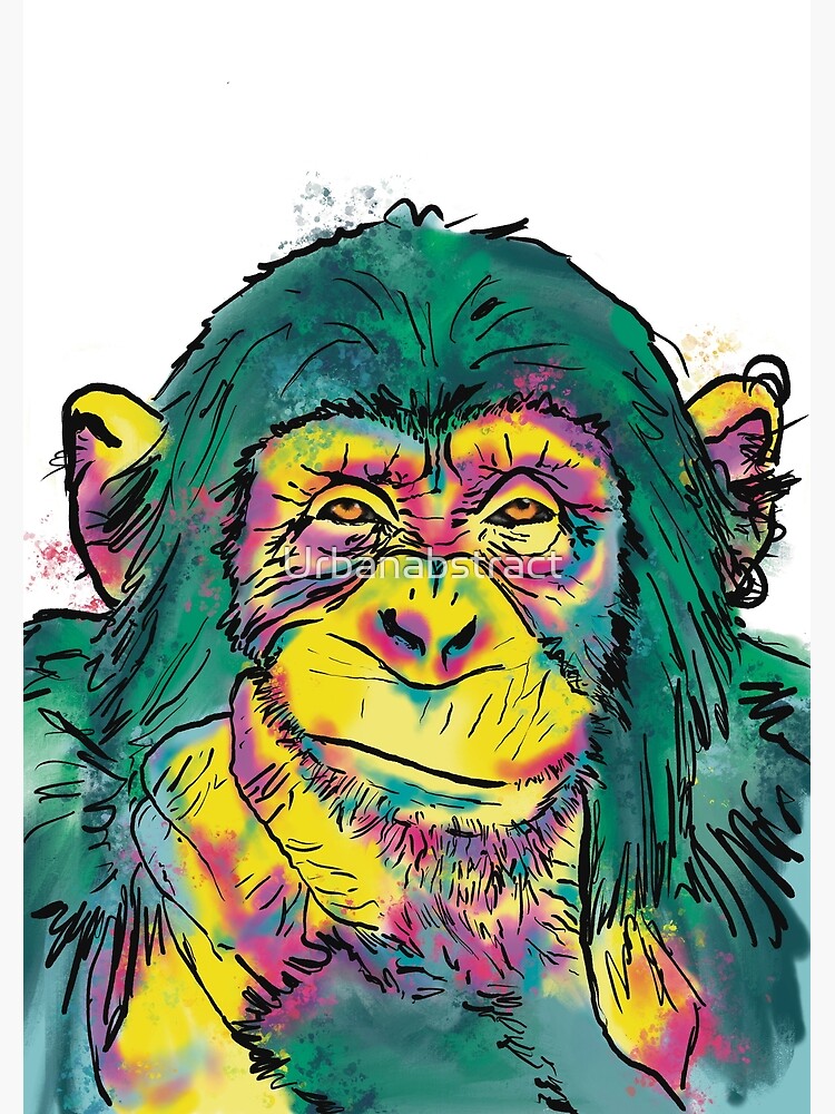 "Abstract Monkey, Monkey Art, Monkey Drawing, " Poster by Urbanabstract ...