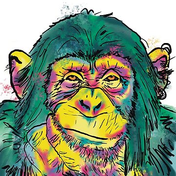 "Abstract Monkey, Monkey Art, Monkey Drawing, " Canvas Print for Sale ...