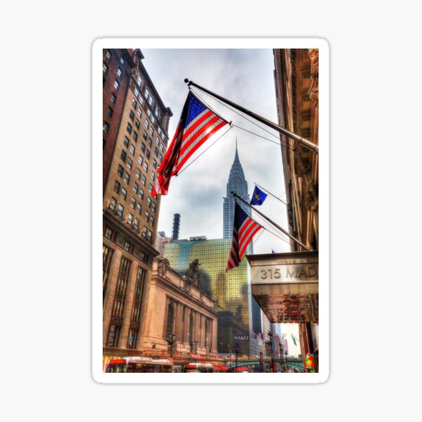 "New York City, Chrysler Building And Grand Central Station" Sticker ...