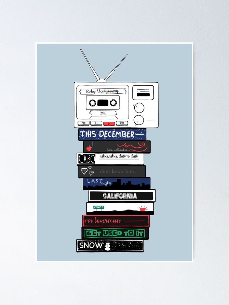 "Ricky Montgomery Album Mix Tape " Poster for Sale by lovejoy smiles ...