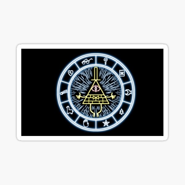 "Gravity Falls Bill Cipher Wheel" Sticker for Sale by Rebellion-10 ...