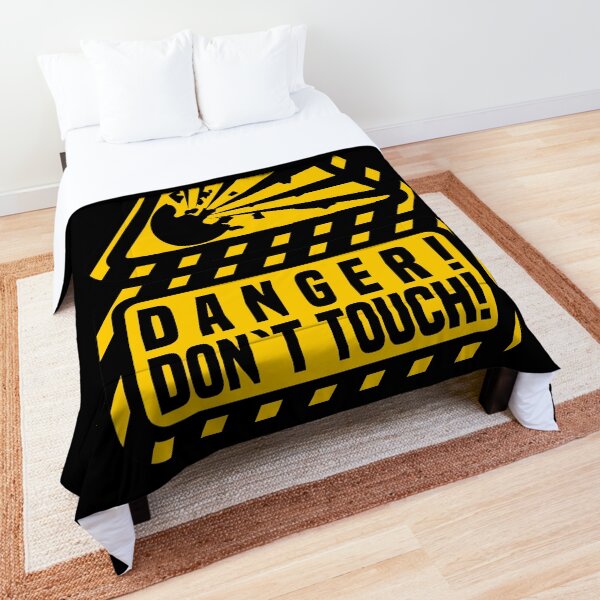 "Warnschild Explosiv "Danger! - Don`t touch!"" Tagesdecke von froggy ...