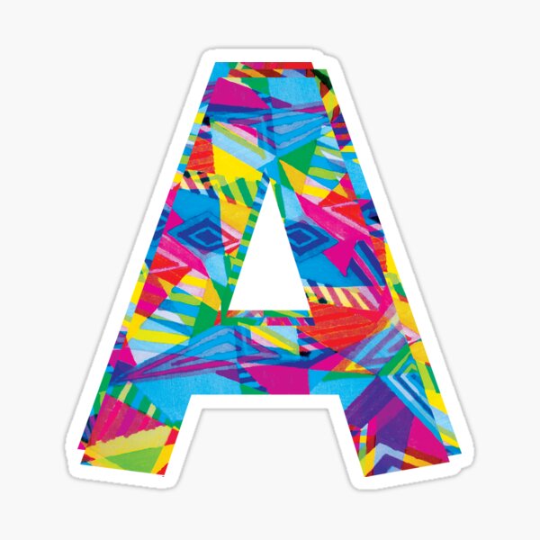 "Fun Letter - A" Sticker for Sale by Winterrr | Redbubble