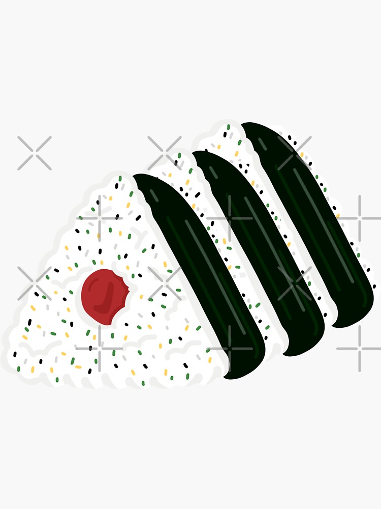 "Umeboshi Onigiri" Sticker by CricketDoodles | Redbubble