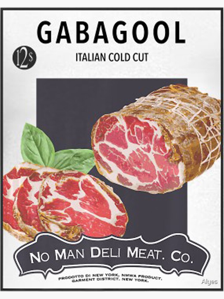 "Gabagool" Sticker for Sale by Alyes | Redbubble