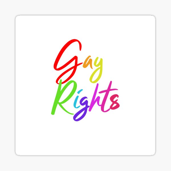 "Gay Rights Sticker" Sticker for Sale by nekonekorachie | Redbubble