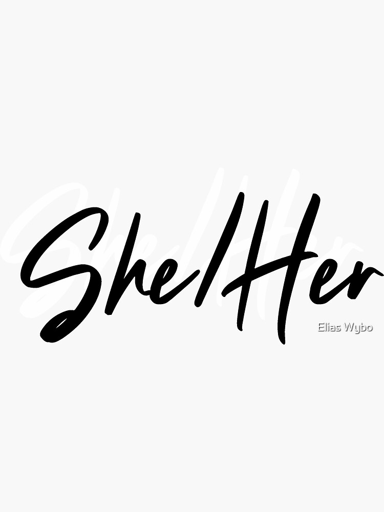 "She/Her Stickers and Pins" Sticker for Sale by nekonekorachie | Redbubble