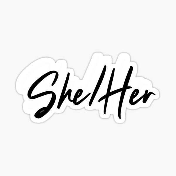 "She/Her Stickers and Pins" Sticker for Sale by nekonekorachie | Redbubble