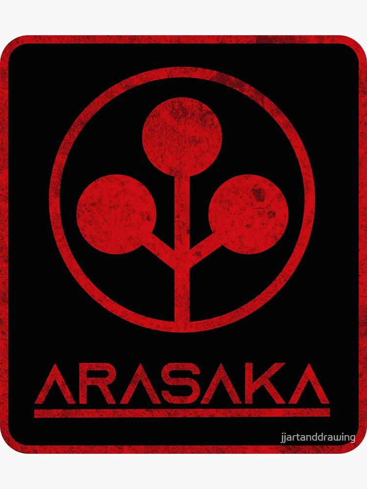 "arasaka cooperation. cyberpunk." Sticker for Sale by jjartanddrawing ...